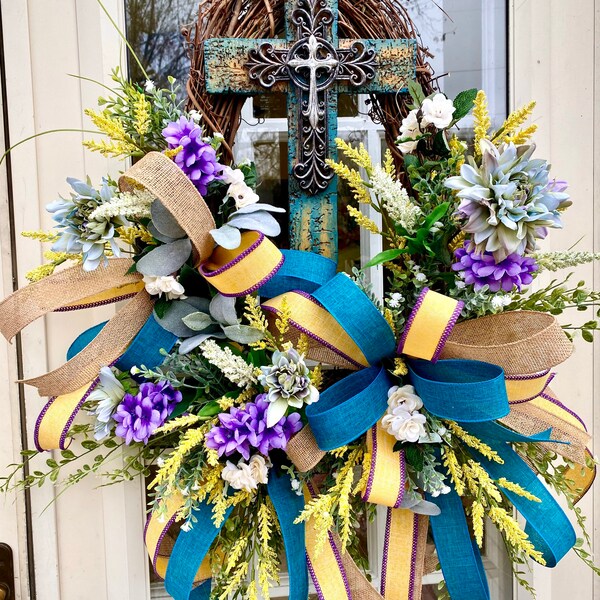 Cross Wreath - Etsy
