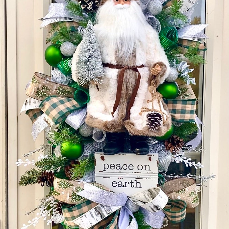 Santa Wreath - Etsy