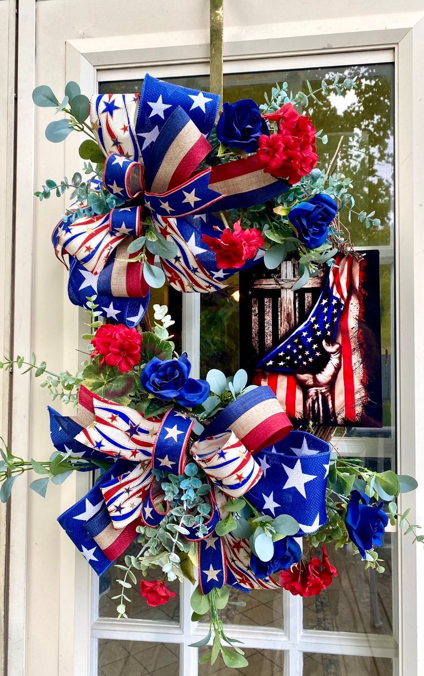 American Flag Wreath - Etsy