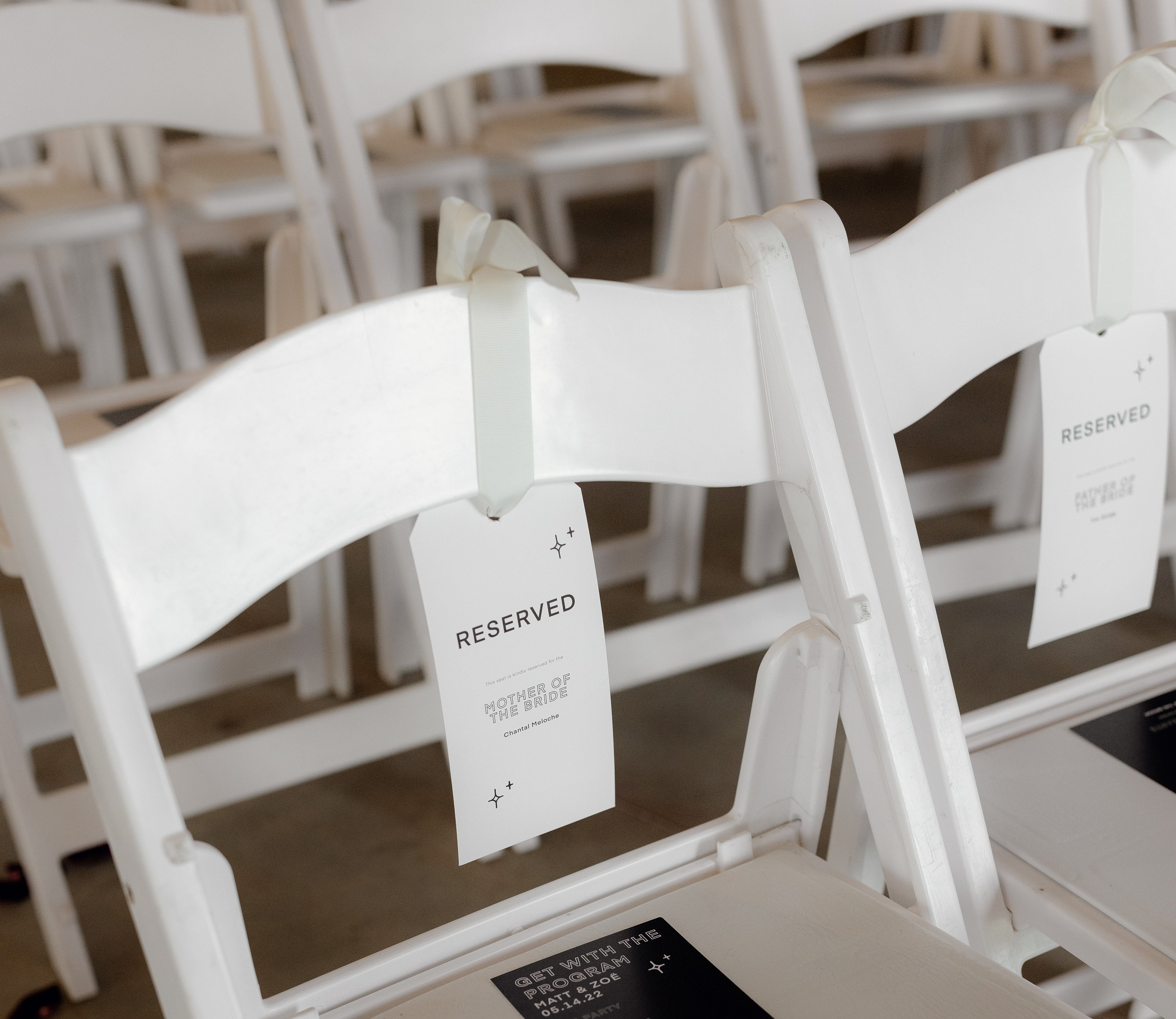 Modern Wedding Reserved Tags Template | Instant Download PDF | Reserved ...