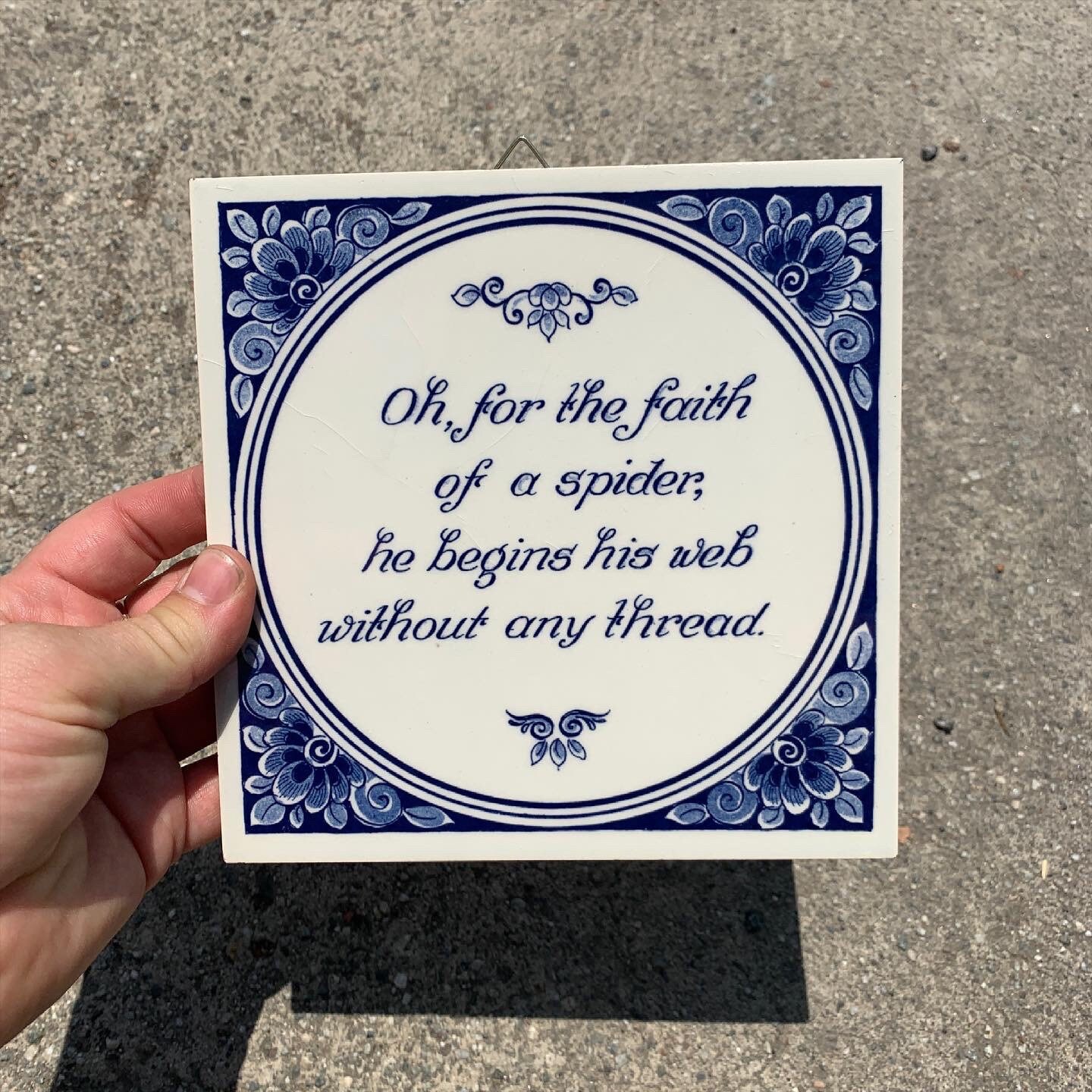 Delft “faith of a Spider” Tile - Etsy