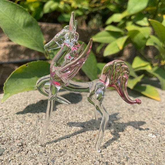 Vintage Handblown Glass Pegasus Figurine Glass Sculptures & Figurines ...
