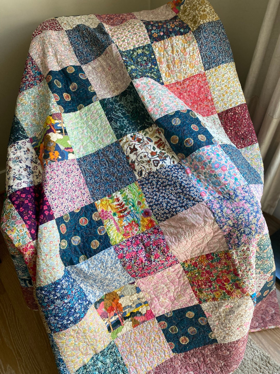 Liberty of London Tana Lawn Patchwork Quilt - Etsy