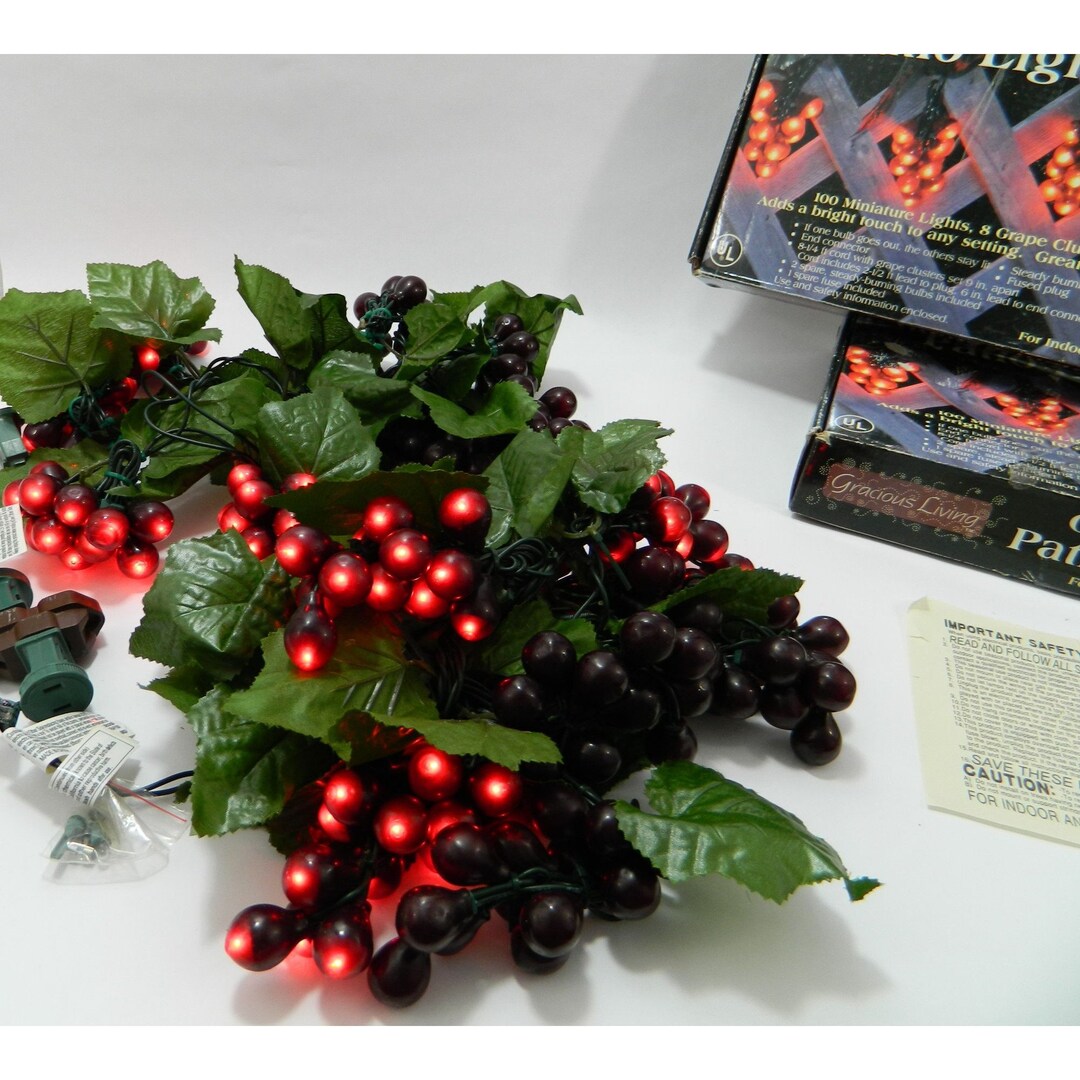 Grape Cluster Patio Light Set X2 Half of Them Work See Pics Gracious ...