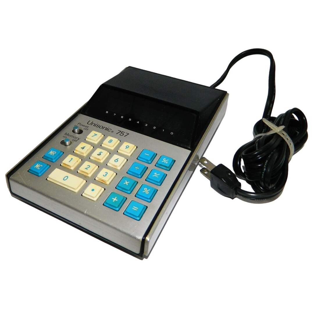 Unisonic 757 Vintage Calculator Retro 1970's Tested Powered W Ac ...