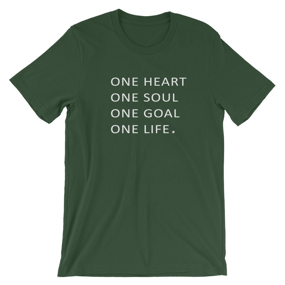 One Heart One Soul One Goal One Life camiseta unísal de manga - Etsy España