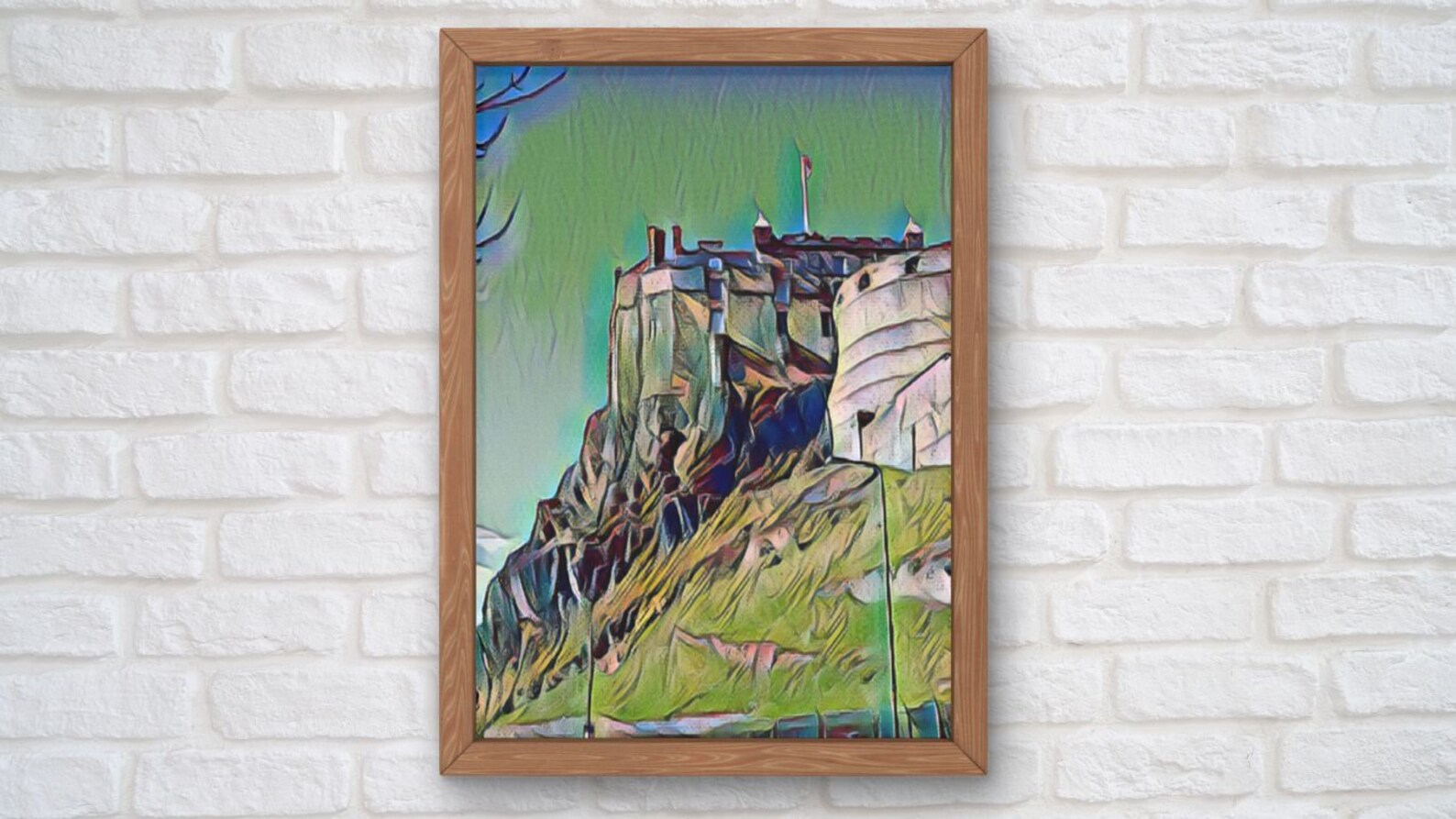Edinburgh Castle Wall Art | Classic Wall Art | Painted Style ...
