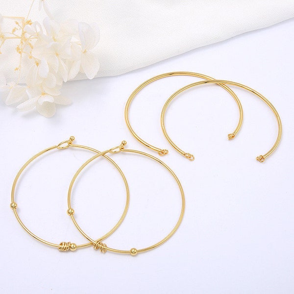 Gold Wire Bangle - Etsy