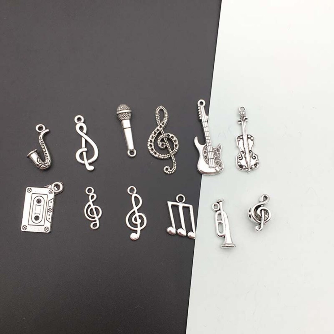 Bulk 40 Music Sign Charm Pendant Collection Antique Silver - Etsy