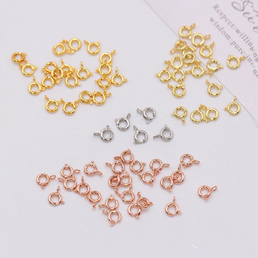 10 Round Lobster Clasp 14KGP 18KGP Chain Clasp for Necklace Bracelet ...