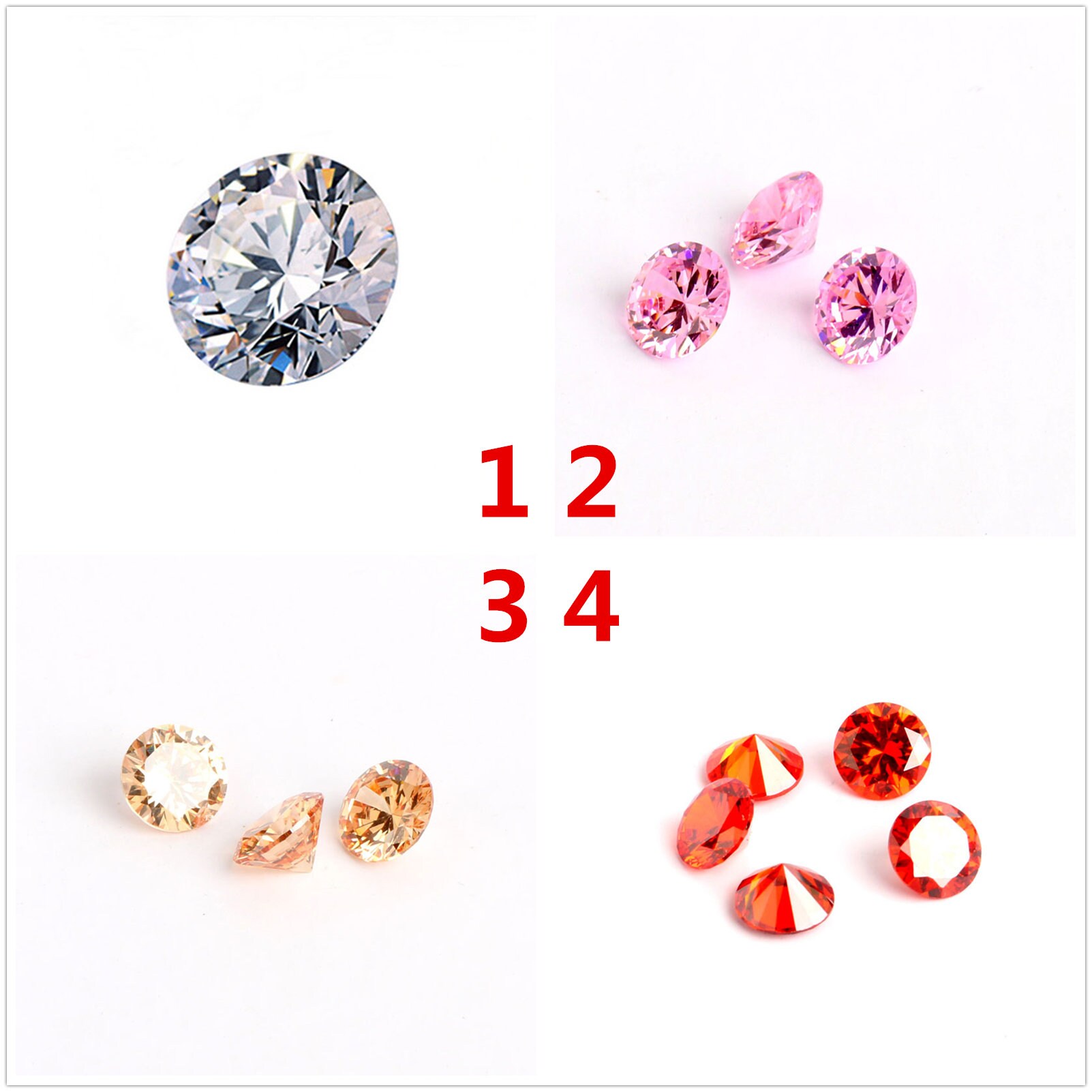 Bulk 100 Round Shape Pointed Culet Real Zircon Gemstone | Etsy