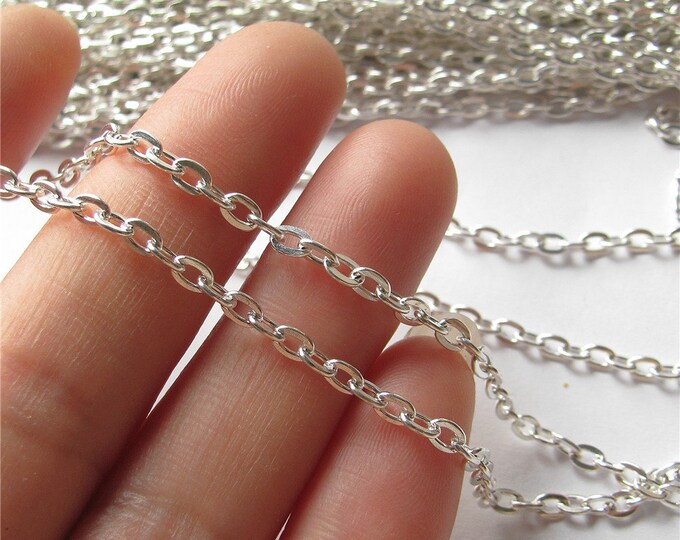 2 Meters Delicate Tiny Flat Rectangle Link Cable Chain 14K GF - Etsy