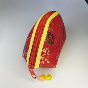Bulk 5 2x2.5x4.5 Colorful Shell Chinese Silk Pouches Pocket Money Coins ...