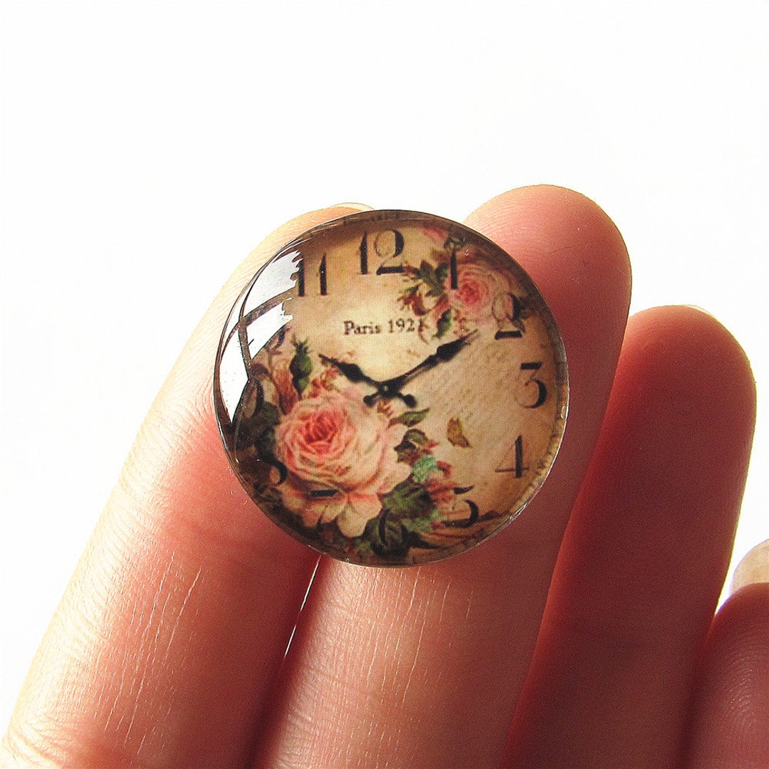 Clock Dial Watch Face Pattern Cabochon Circle Photo Glass Round Dome ...