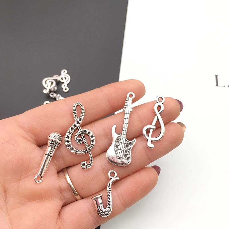 Bulk 40 Music Sign Charm Pendant Collection Antique Silver | Etsy