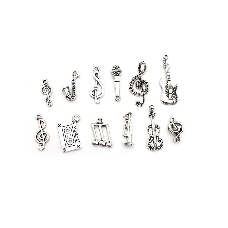 Bulk 40 Music Sign Charm Pendant Collection Antique Silver | Etsy