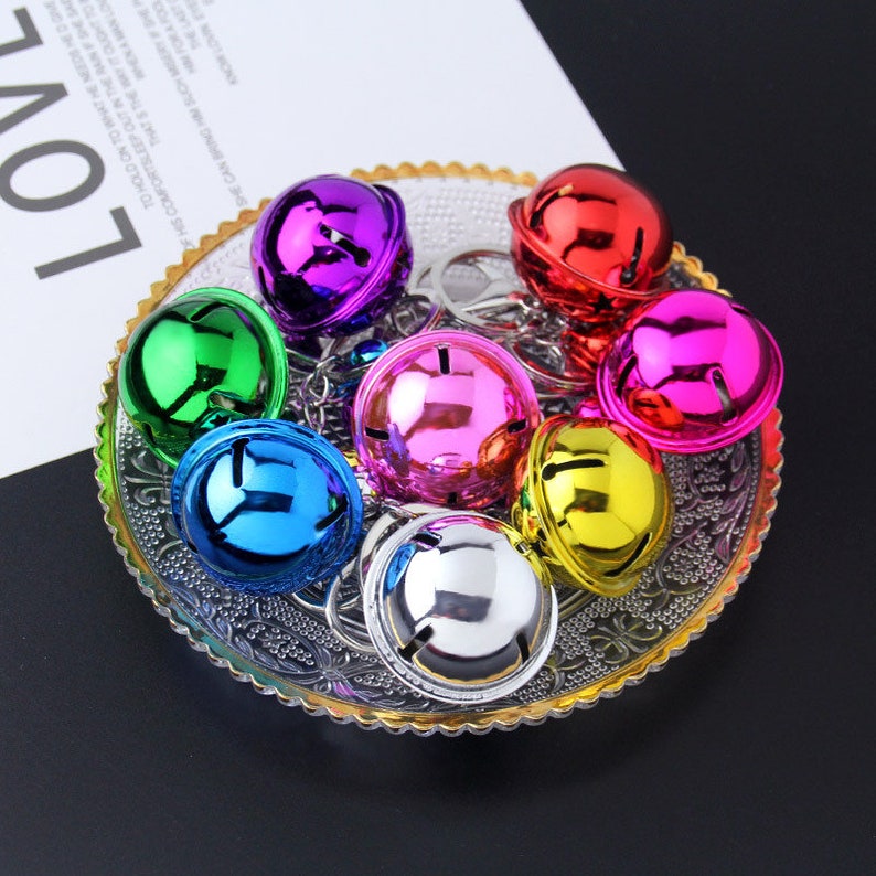 Bulk 10 3 Glossy Jingle Bell With Star Hole Charm - Etsy