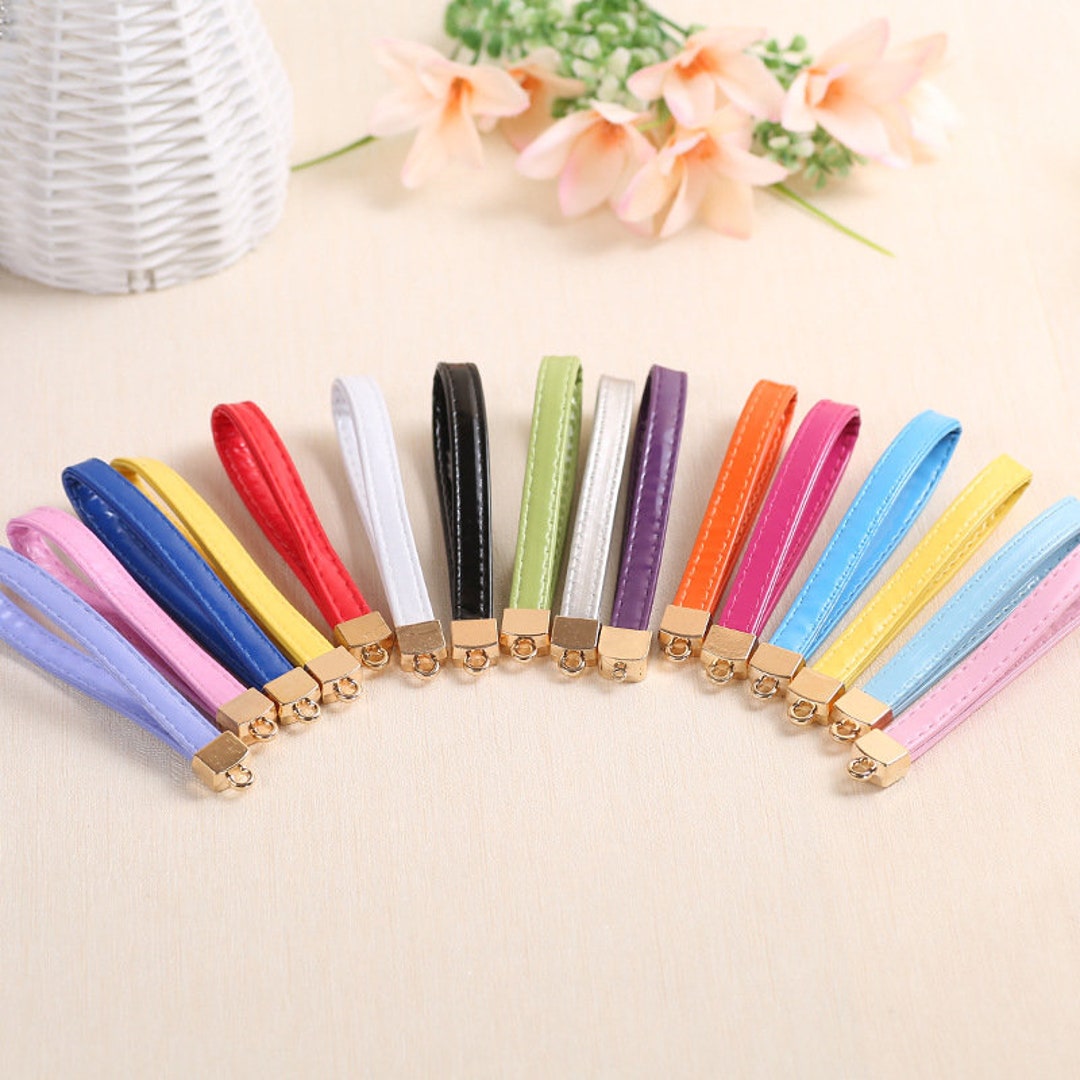 Bulk 10 Plain PU Leather Cell Phone String Camera Umbrella Flashlight ...