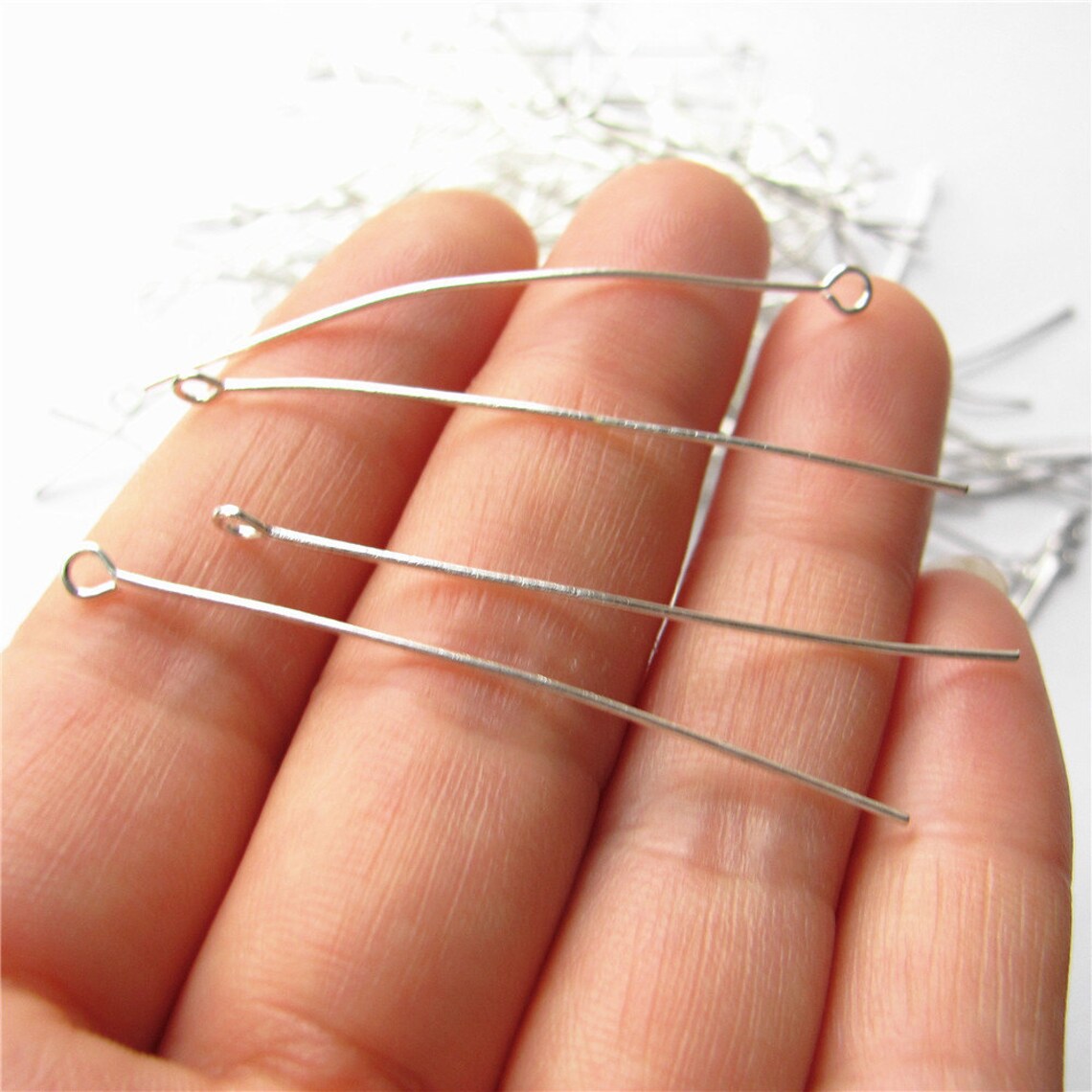 Eye Pin Silver Eye Head Pin O Pins 22gauge 22G Jewelry Finding - Etsy