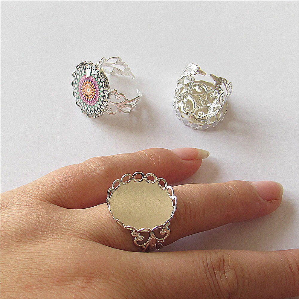 Filigree Cabochon Ring Setting Round Cabochons Lace Blank | Etsy
