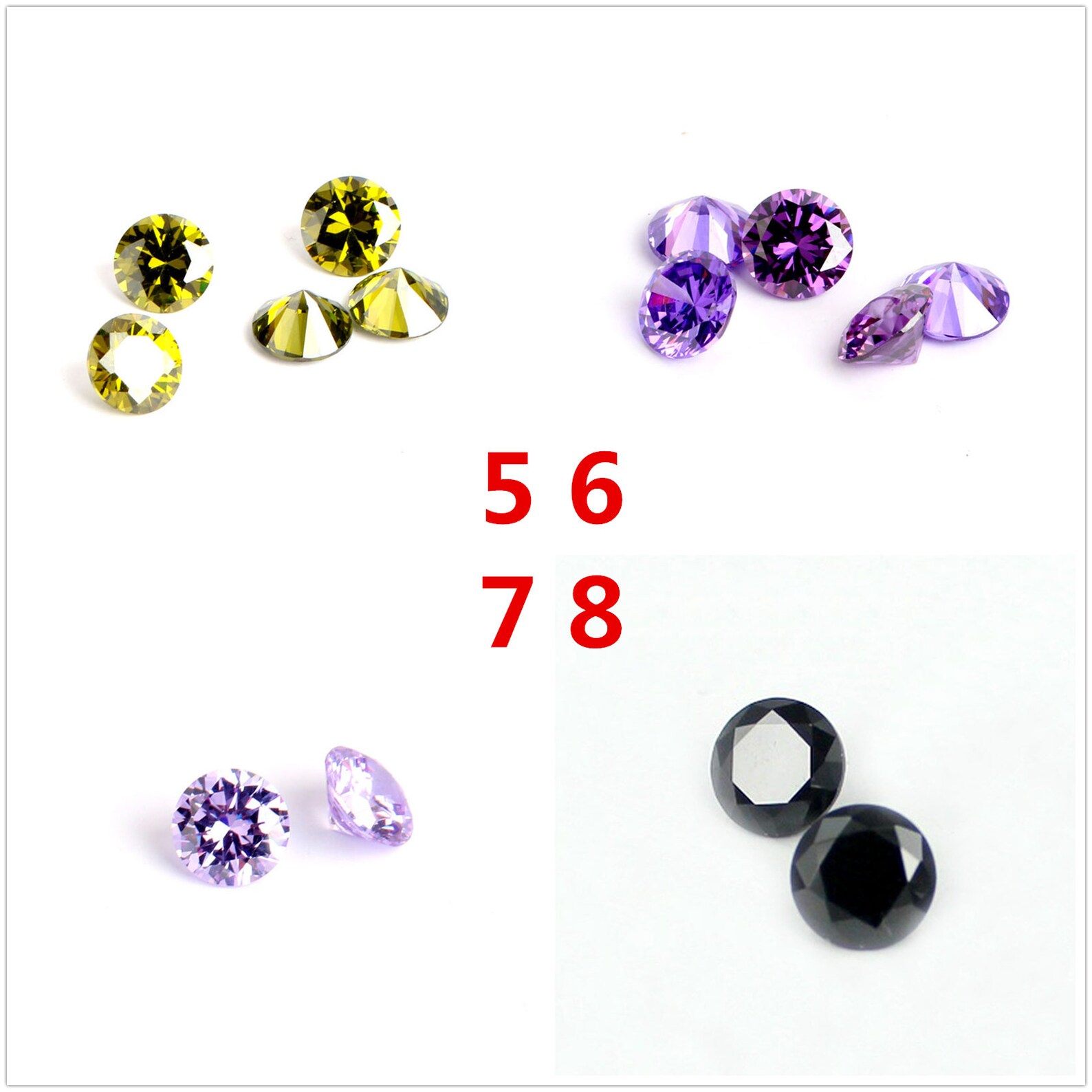 Bulk 100 Round Shape Pointed Culet Real Zircon Gemstone - Etsy