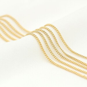 10 Meters Delicate Tiny Curved O Link Cable Chain 14K GF Flat - Etsy