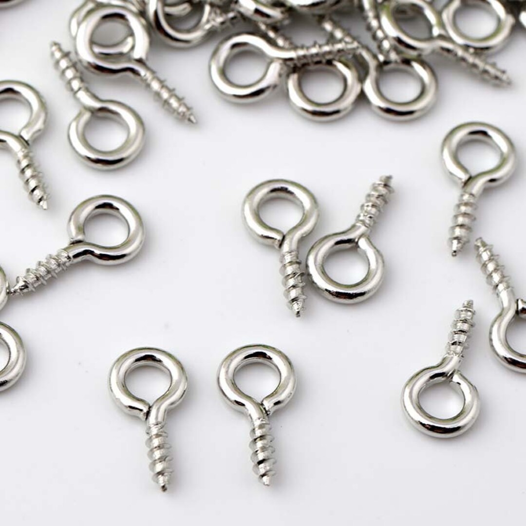 Bulk 1000 Screw Eye Pin Silver / Gold Eye Screw Pins Glass - Etsy