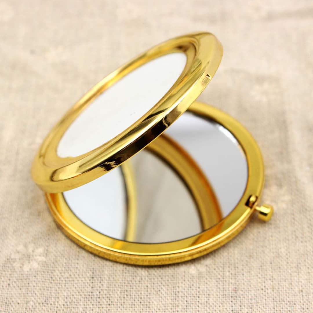Pocket Mirror Cabochon Setting Make up Folding Mirrors Round Blank ...