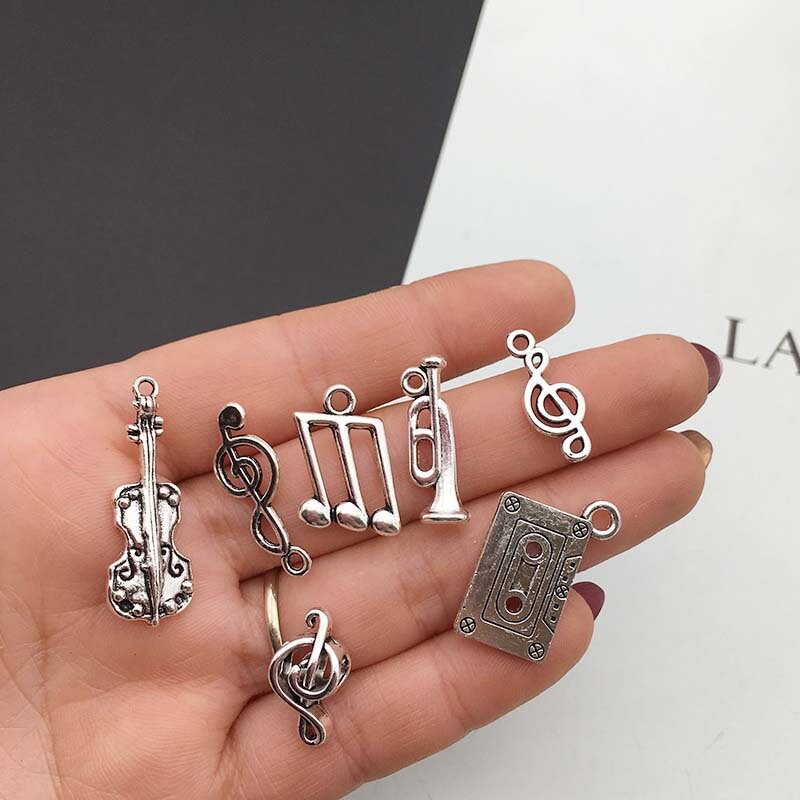 Bulk 40 Music Sign Charm Pendant Collection Antique Silver | Etsy