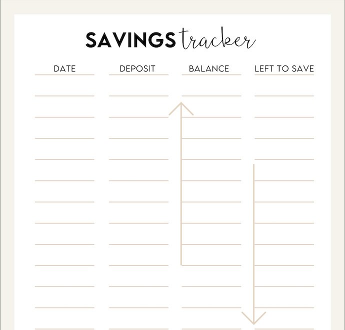Simple Savings Tracker Sheets - Etsy
