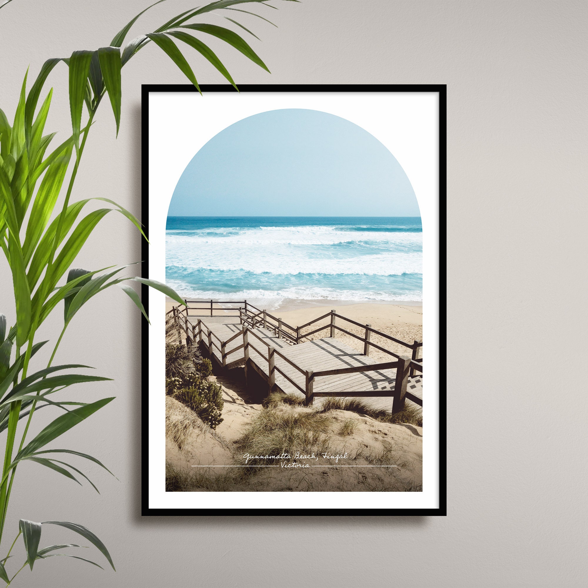 Gunnamatta Beach Fingal Travel Poster, Mornington Peninsula, Victoria ...
