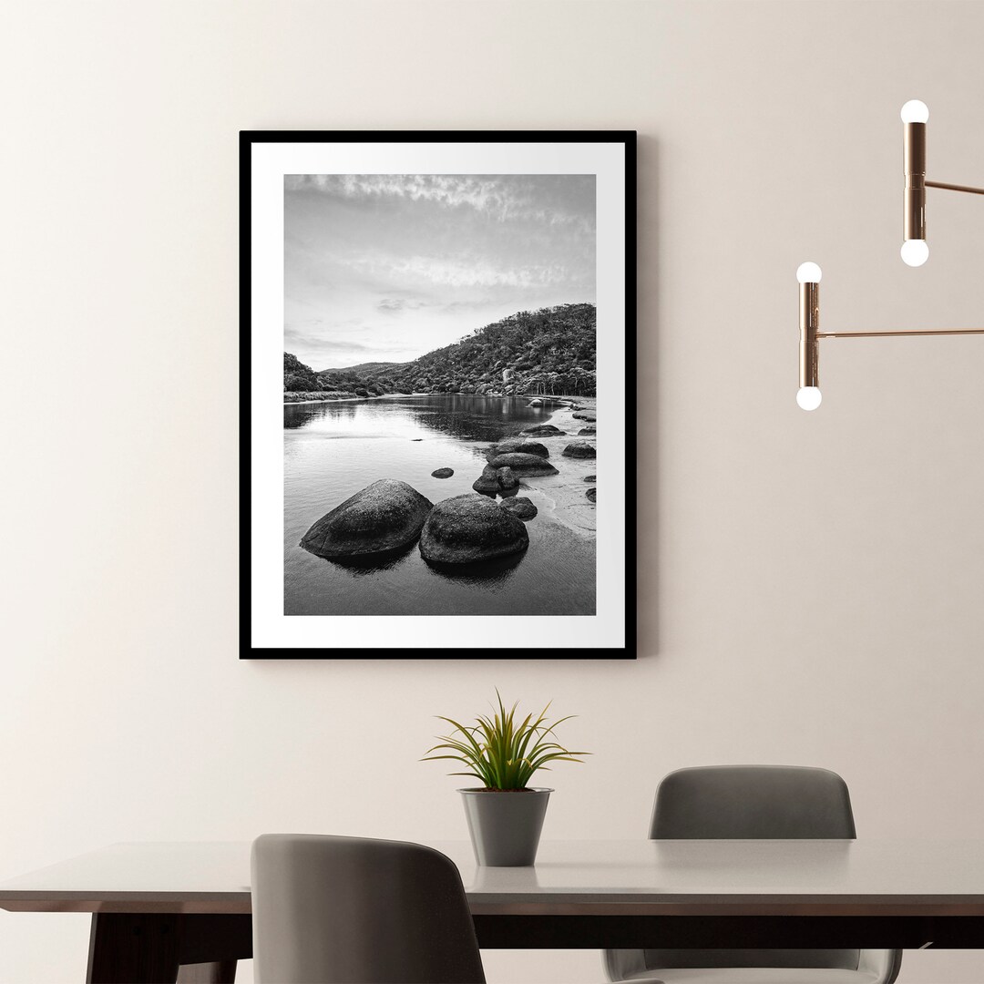 Wilsons Prom Photography, Tidal River Black and White Print, Beach ...