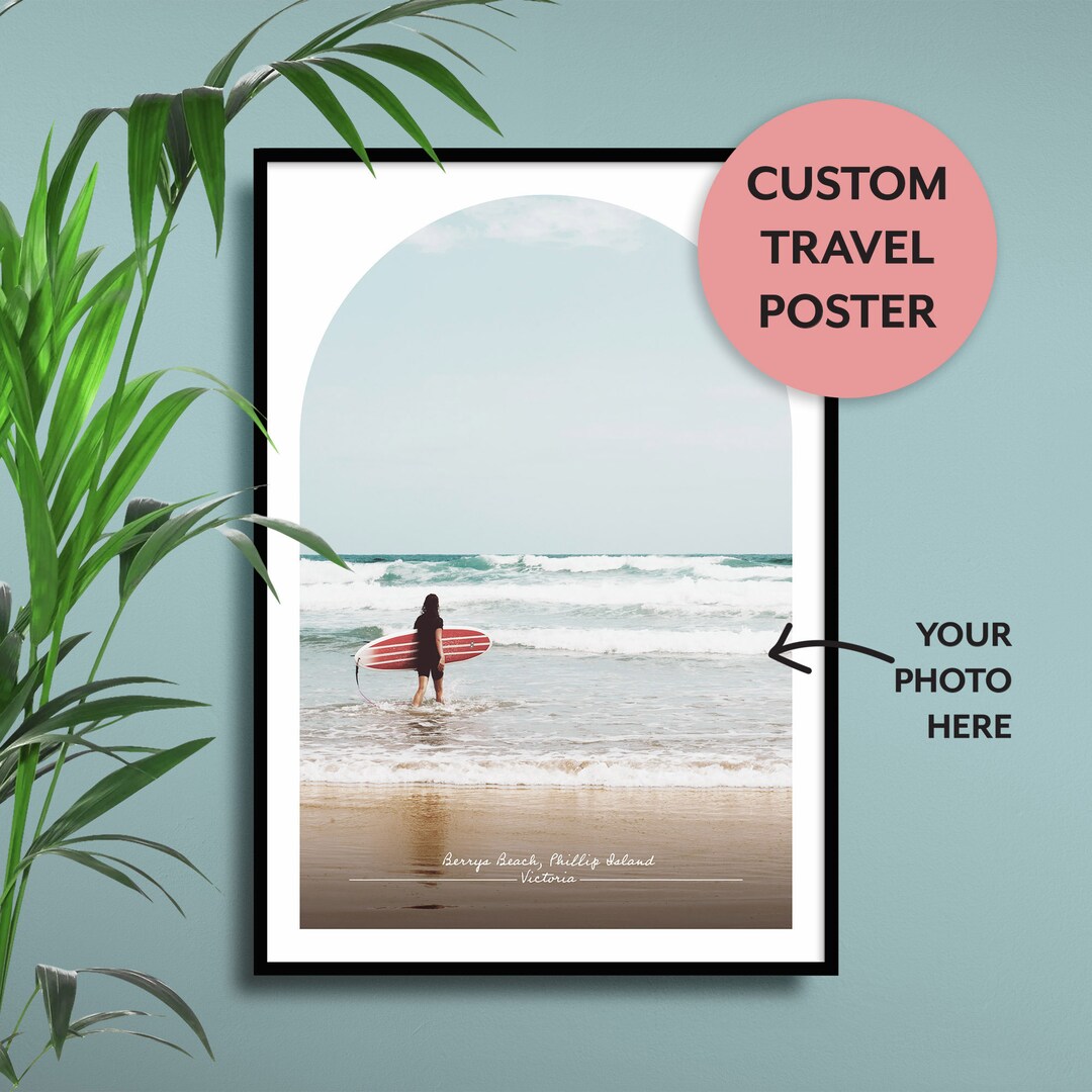 Custom Travel Photo Poster: Personalized Wall Art - Etsy
