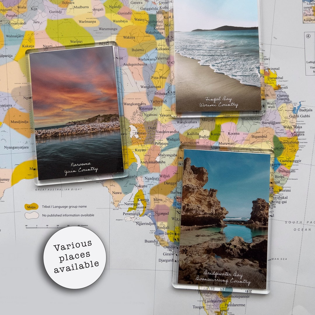 Travel Fridge Magnets With Traditional Place Names, Various Cities ...