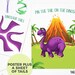 Pin the Tail on the Dinosaur Game, PRINTABLE Dinosaur Games, Dinosaur ...