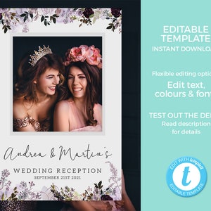 Mauve Welcome Sign PRINTABLE Vintage Birthday Sign TEMPLATE - Etsy ...