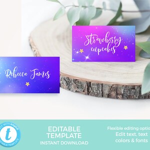 Galaxy Water Bottle Labels PRINTABLE Galaxy Label TEMPLATE - Etsy Australia