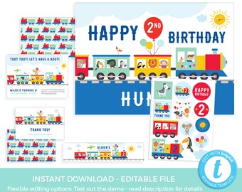 Train birthday invitation - Etsy AU