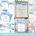 Blue Floral Baby Shower PRINTABLE Christening Decor Pack Boy - Etsy