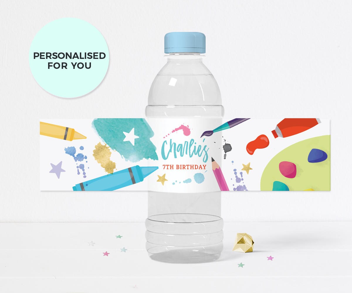 Art Party Labels Printable Art Labels Art Party Cupcake - Etsy