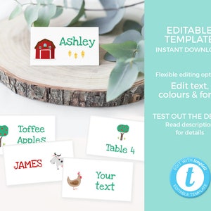 Farm Party Labels EDITABLE TEMPLATE Farm Labels Barnyard - Etsy Canada