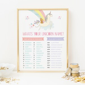 Unicorn Sign Unicorn Party Sign PRINTABLE Unicorn Favours | Etsy