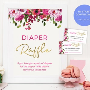 Bright Pink Table Numbers PRINTABLE. Gold Table Number Cards INSTANT ...