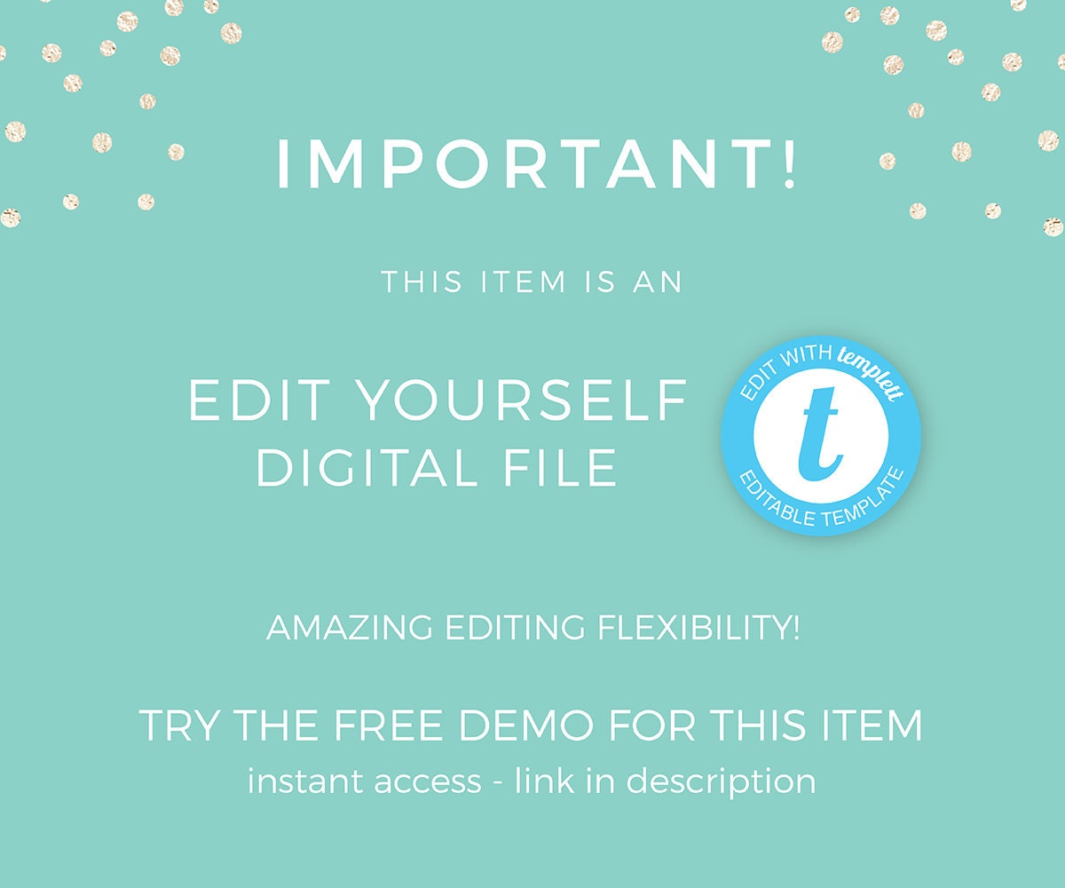 Pamper Party Place Card EDITABLE Art Birthday Food Label | Etsy