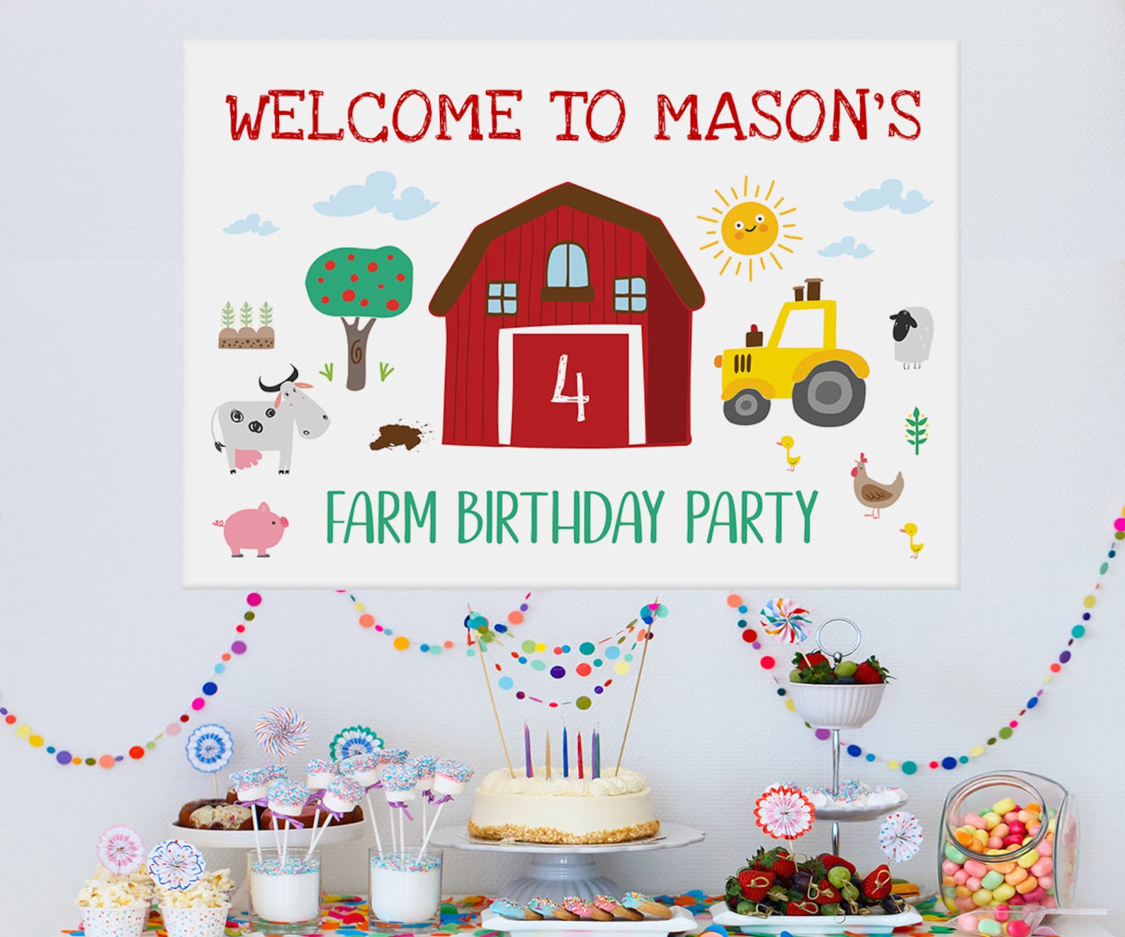 Farm Party Labels EDITABLE TEMPLATE Farm Labels Barnyard - Etsy