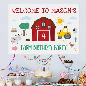 Farm Party Labels EDITABLE TEMPLATE, Farm Labels, Barnyard Party, Kids ...