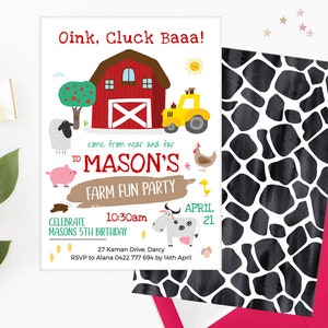 Farm Party Labels EDITABLE TEMPLATE, Farm Labels, Barnyard Party, Kids ...