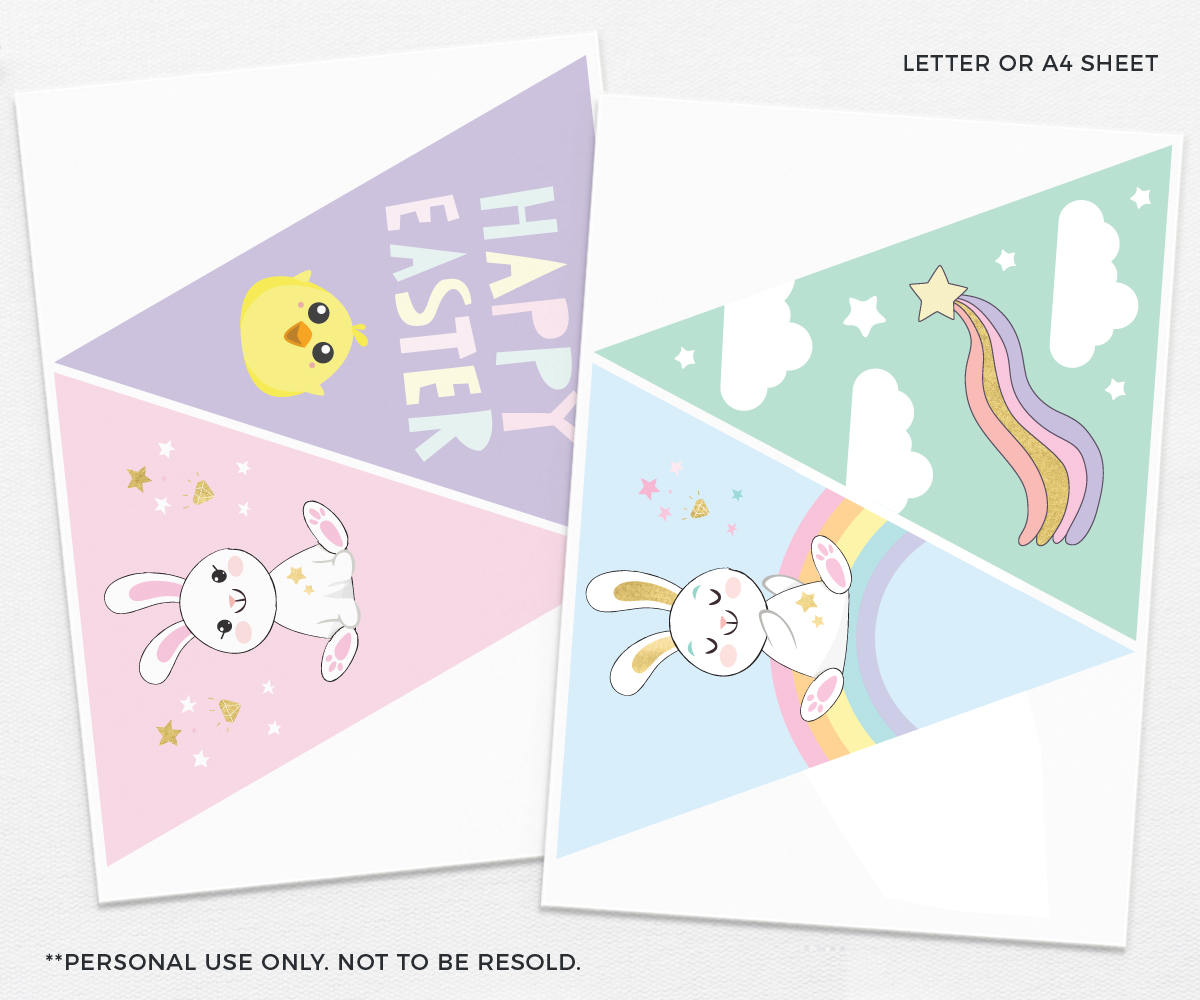 Happy Easter Poster EDITABLE Template Large Easter Sign | Etsy