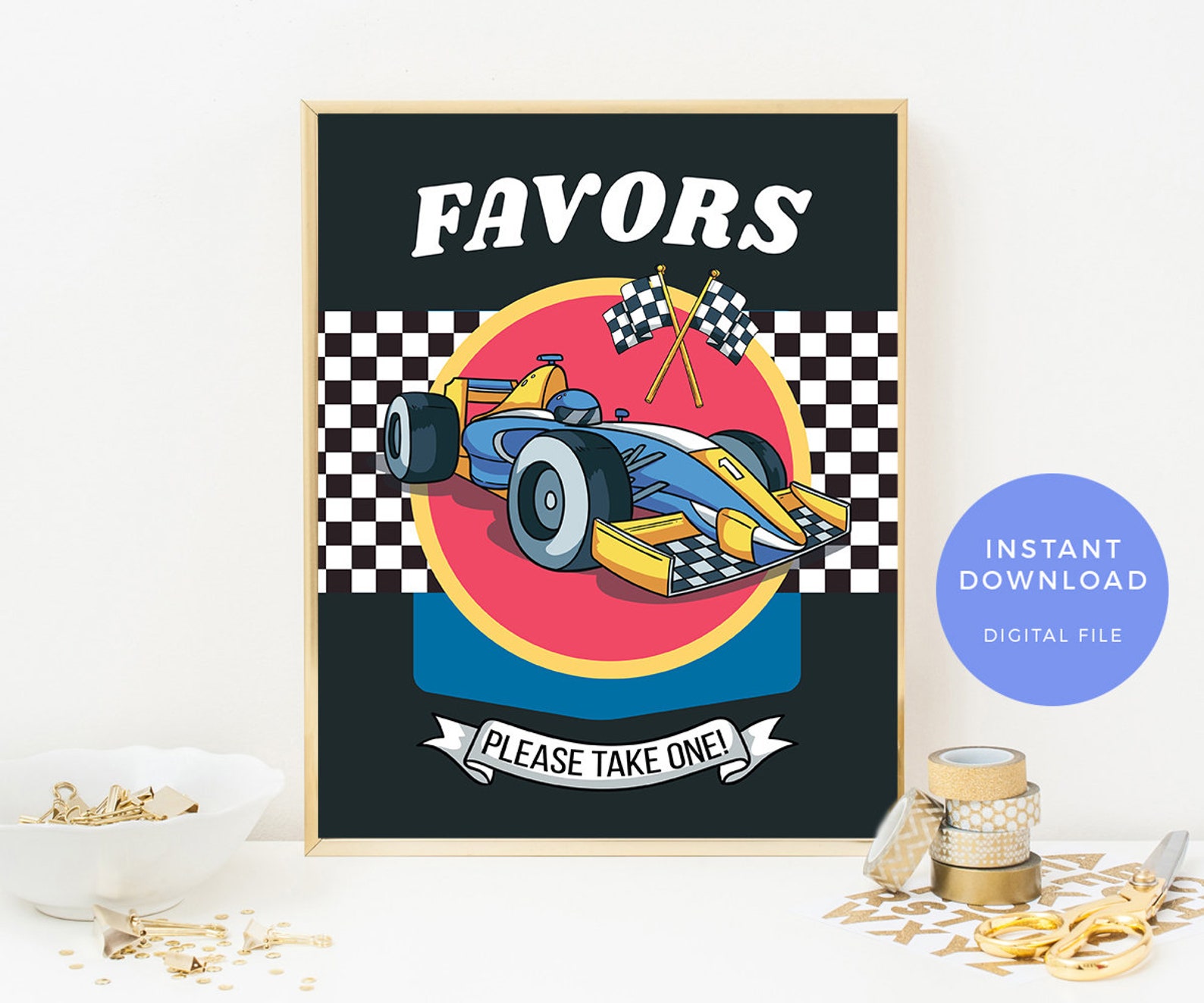 Racing Invitations Editable Template PRINTABLE Construction - Etsy
