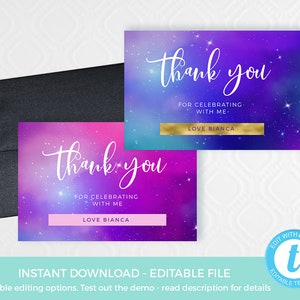 Galaxy Party Sign TEMPLATE, Galaxy Favours Sign EDITABLE, Space Party ...